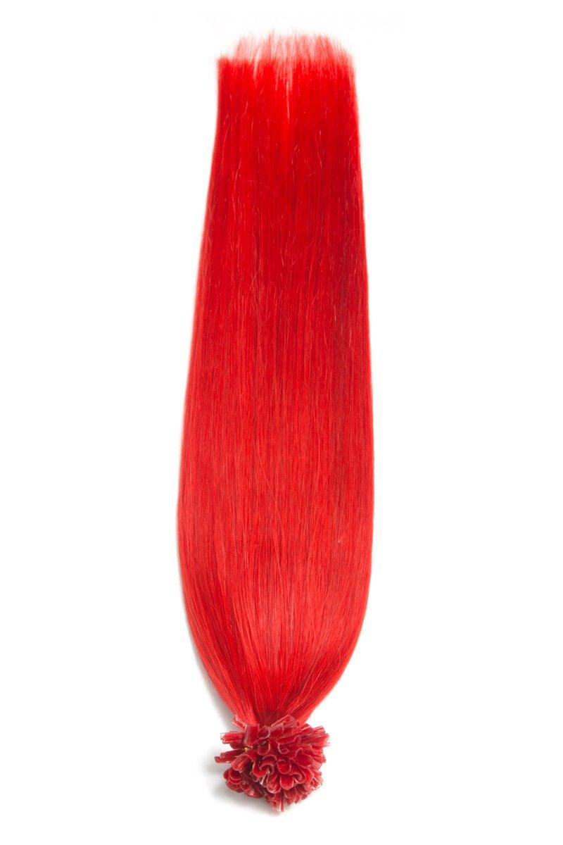 Red Keratin Bonding Extensions - 100% Remy Real Human Hair 25x 1g 45cm ...