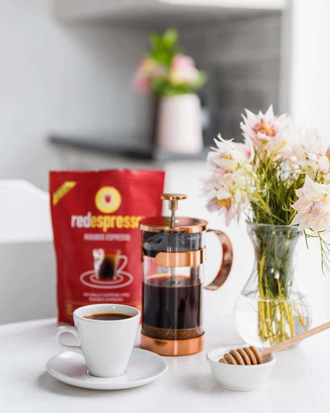 Red Espresso Rooibos Tea - Authentic South African Red Tea - Ground - 8 ...