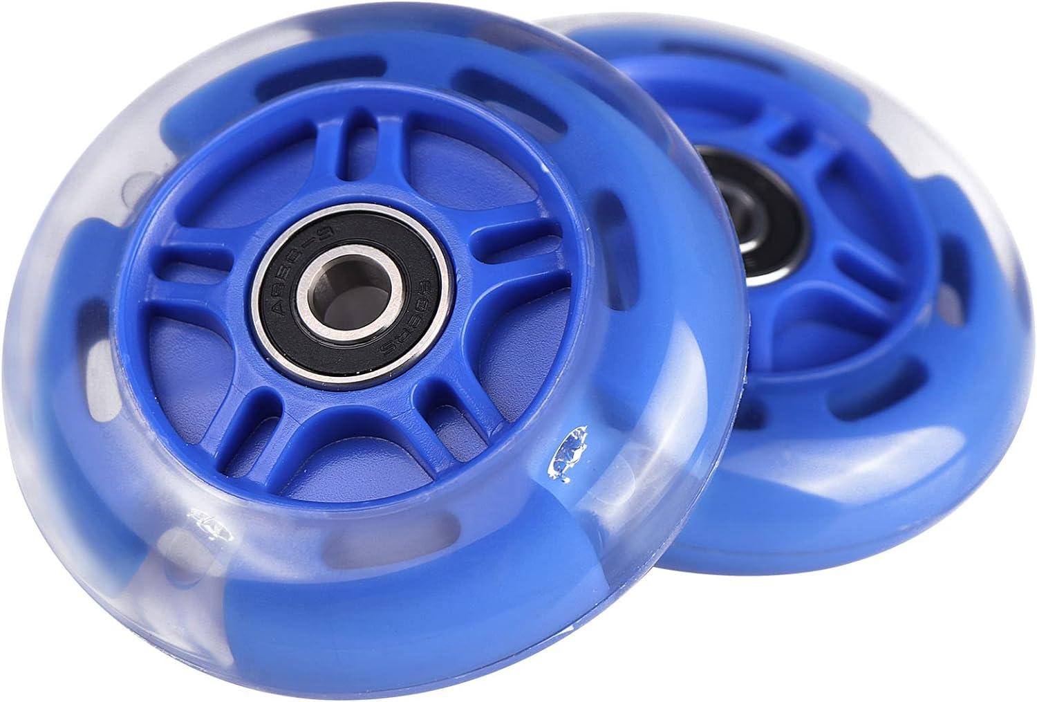 Gladeer 3-Wheeled Scooter Rear Wheels 80mm 2-Pack with Light Up feature ...