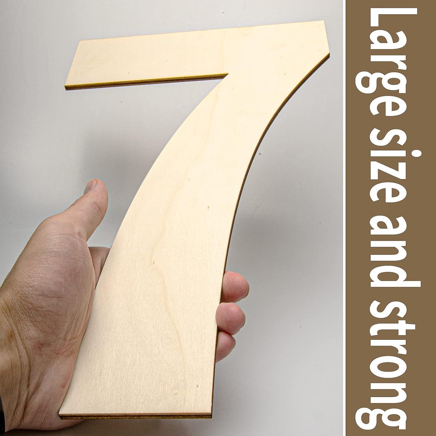 14 Inch Blank Wood Number 1 - Large Unfinished Wooden Sign for DIY ...