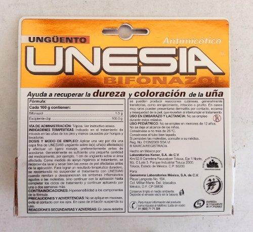 Unesia Crema Nail Fungus Medical Ointment Cream 100g - 0.7 Ounce (Pack ...