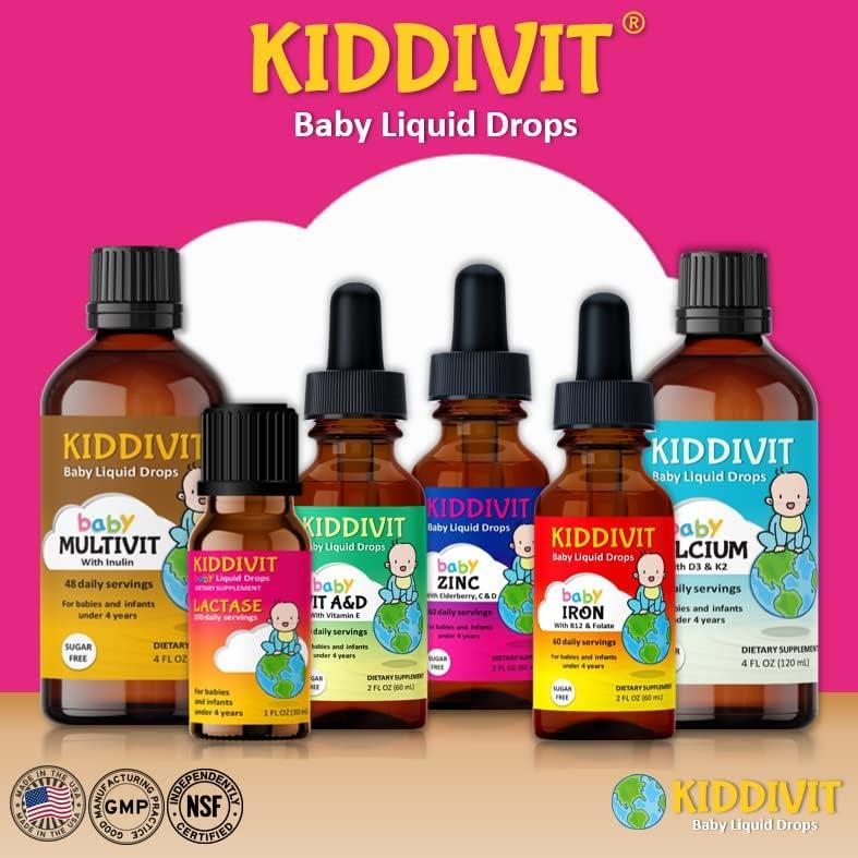 Kiddivit Baby Lactoferrin Liquid Drops - 2 Fl Oz - Sugar Free, Gluten ...