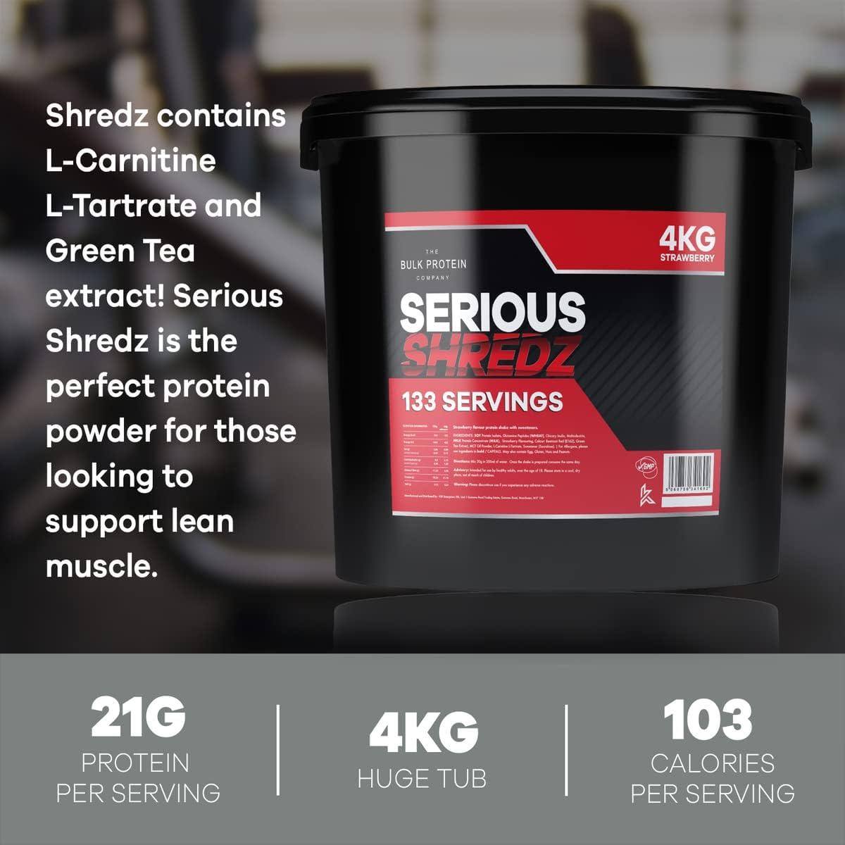 Serious Shredz Diet Whey Protein Powder with L-Carnitine & Green Tea ...