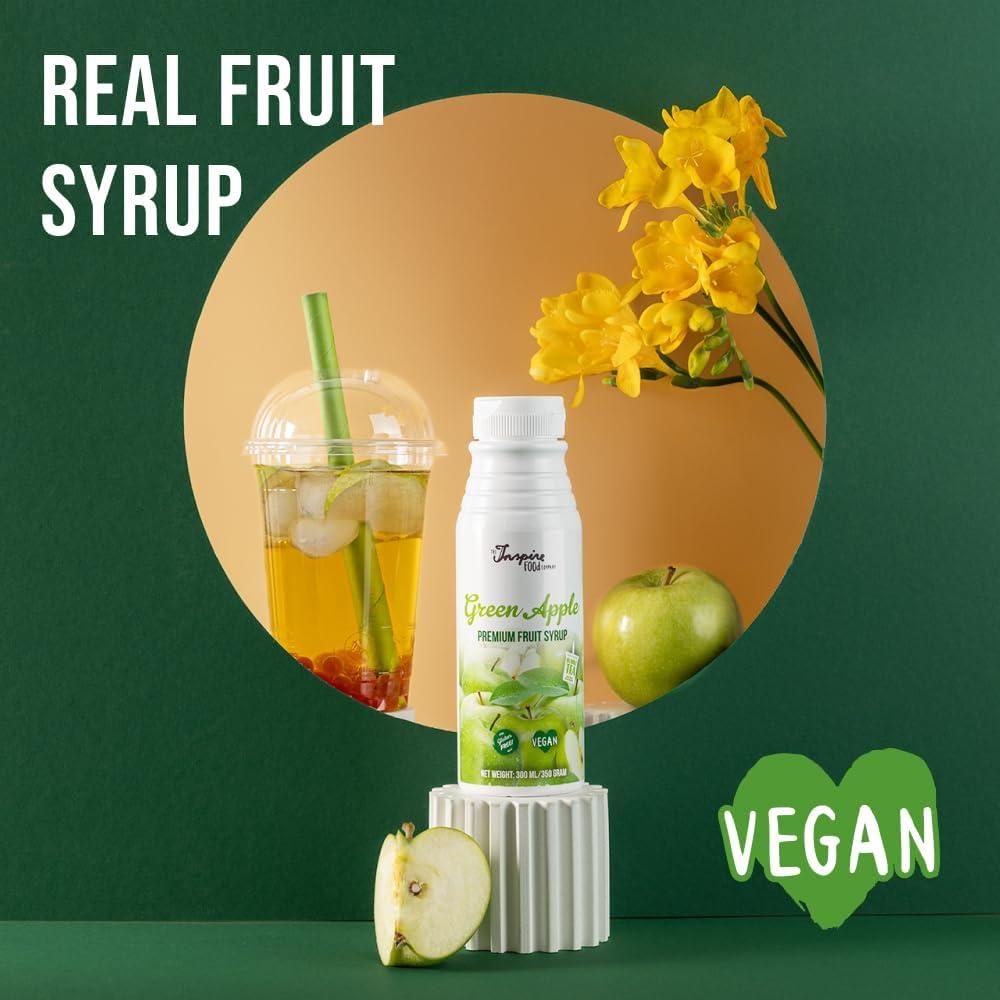 Inspire Food Co. Green Apple Fruit Syrup for Bubble Tea - 300ml | Vegan ...