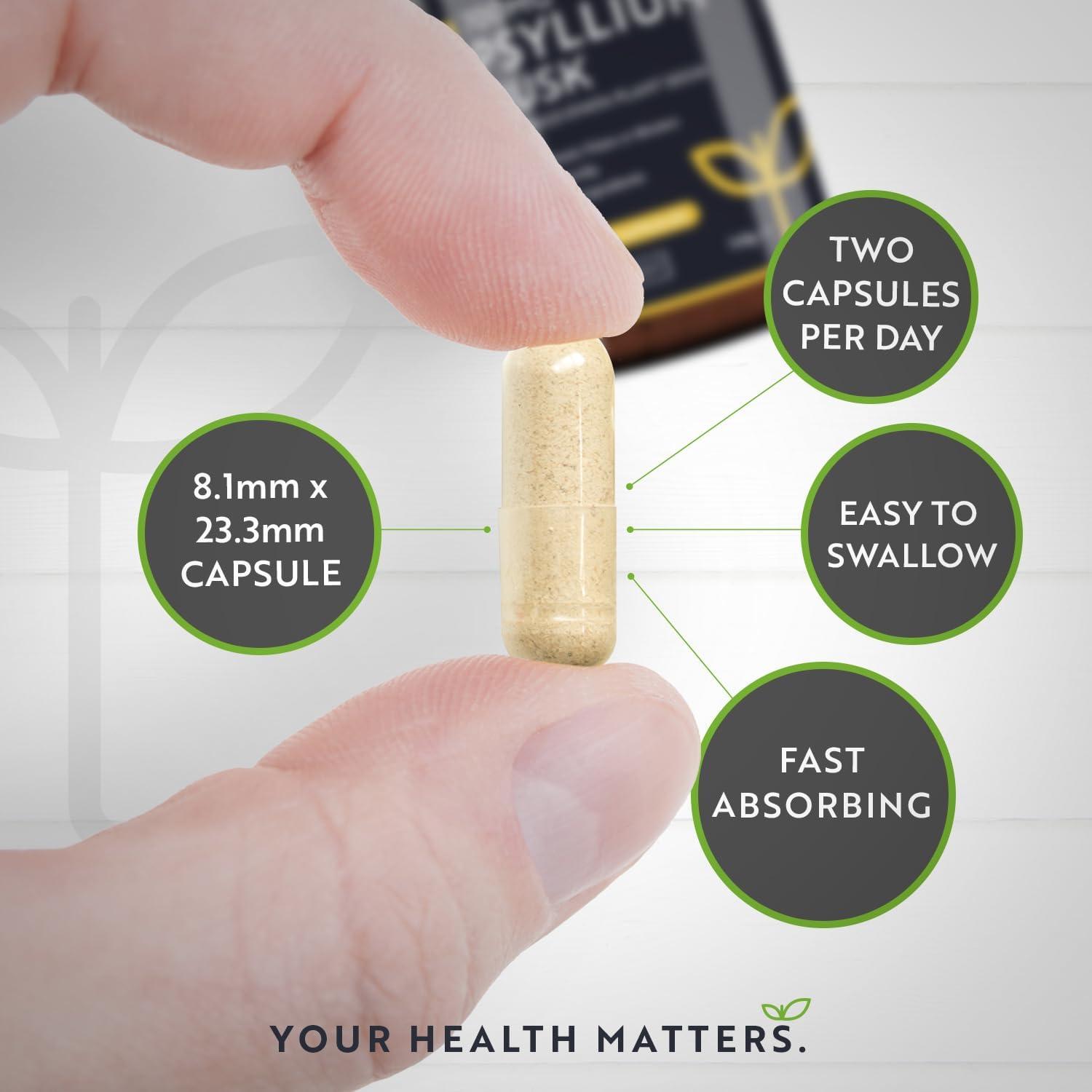 Nutravita Psyllium Husk Fibre Supplement 1400mg - 180 Vegan Capsules ...