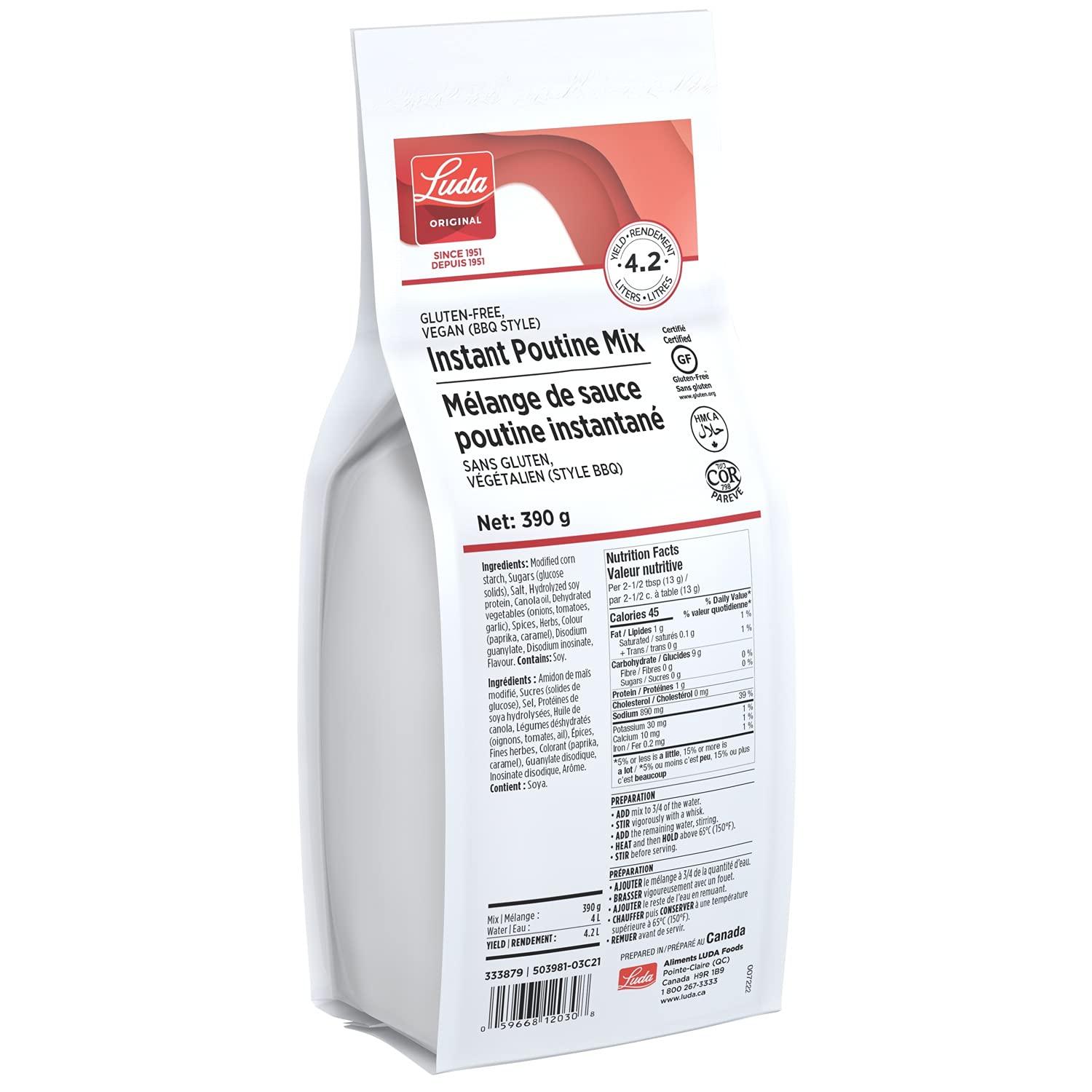 Instant Gluten Free Vegan Poutine Sauce Mix (BBQ Style) - 390 g makes ...