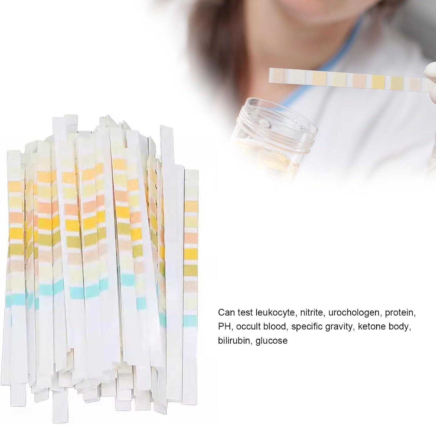 14-Panel Urine Test Strips - 100 Pieces for UTI Ketosis pH & More ...
