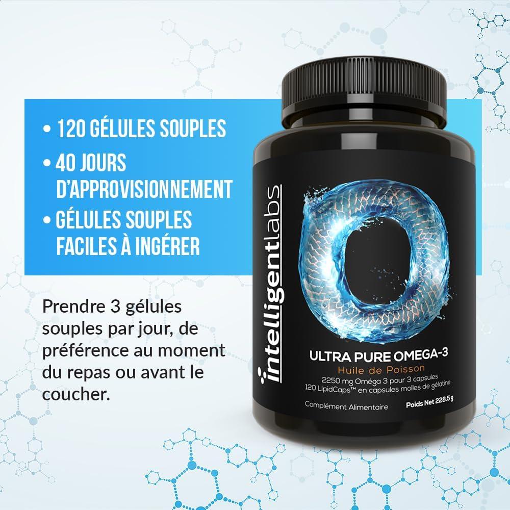 Intelligent Labs Omega 3 Ultra Pure | 2250mg Omega 3 per 3 Capsules ...
