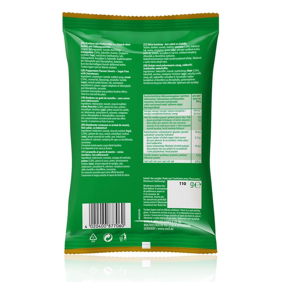 Vivil Cream Life Peppermint Bonbons Sugar-Free & Gluten-Free 15 Bags ...