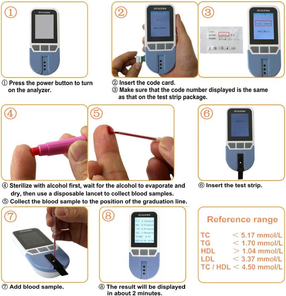 Lipid Test Meter Cholesterol Test Meter HDL LDL Triglycerides ...