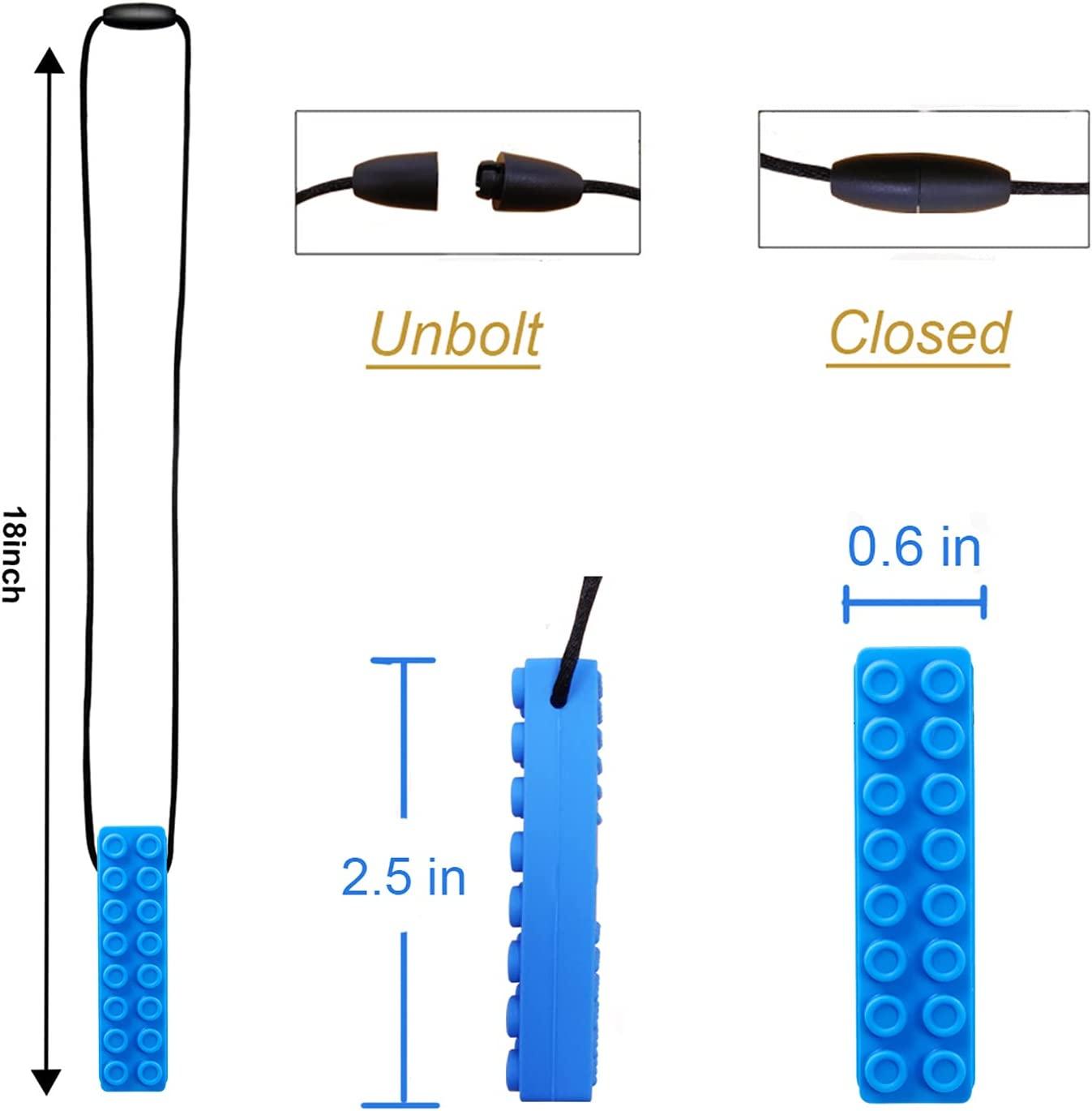Gnawrishing Sensory Chew Necklace 9-Pack - Block, Cylinder, Rhombus ...