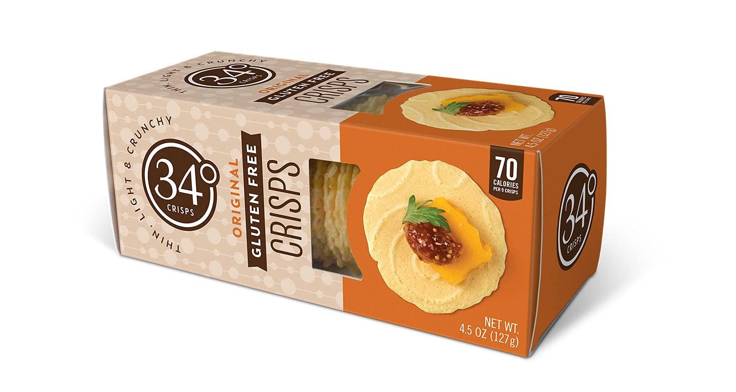 34 Degrees Crisps - Gluten Free Thin & Crunchy Crisps 6 Pack (4.5oz ...