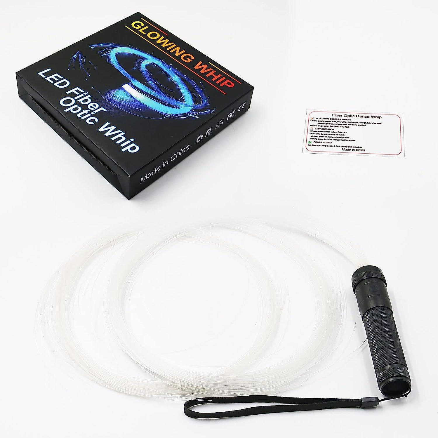 LED Fiber Optic Whip,Super Bright Dance Whips,360Swivel Pixel Rave Whip ...