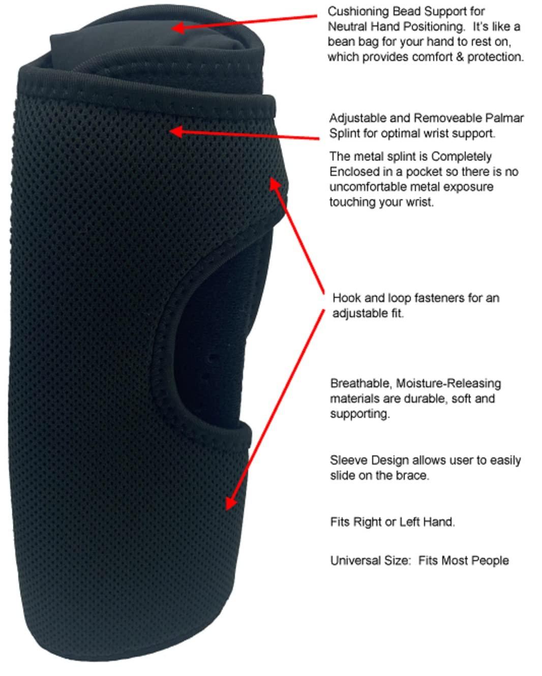 Therapist's Choice Night Wrist Sleep Support Brace - Carpal Tunnel Relief for Right or Left Hand ...