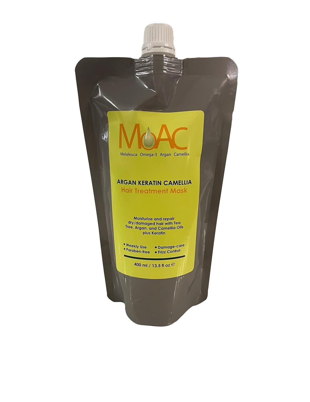 MOAC Hair Treatment Mask with Argan, Keratin & Camellia - Paraben Free 13.5 fl oz | Buy Now with ...