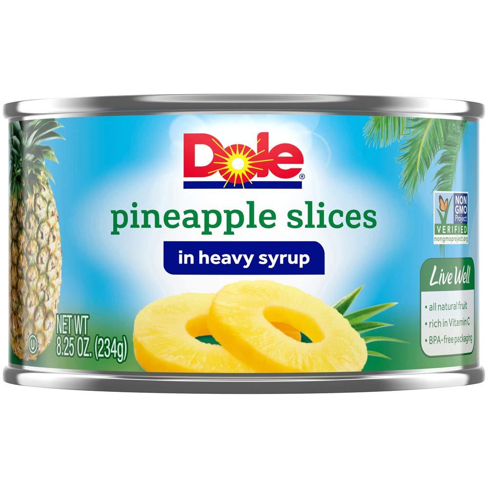 Dole Canned Pineapple Slices in Heavy Syrup 8.25 Oz Can - Buy Now ...