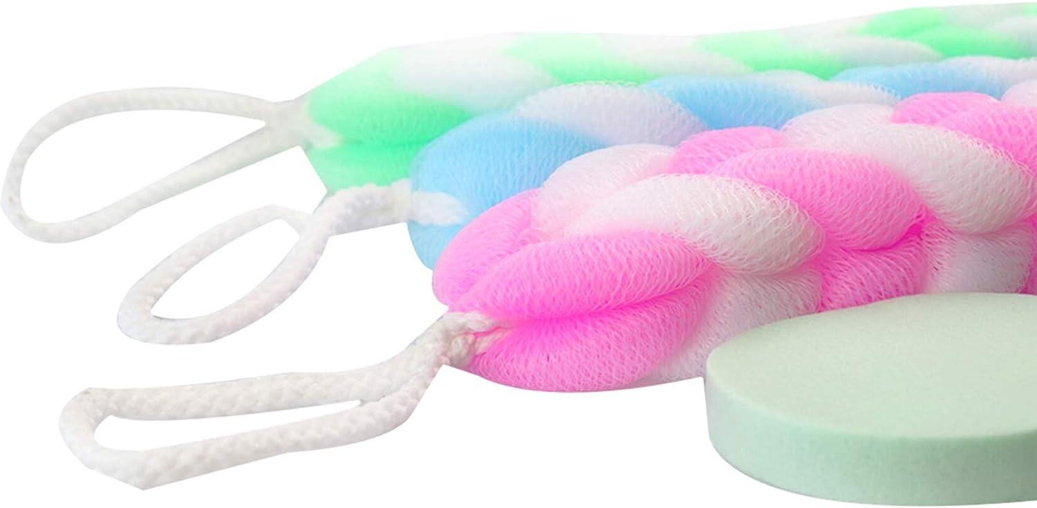 Echolife 3-Piece Mesh Back Scrub Shower Set - Stretchy Net Scrubber ...