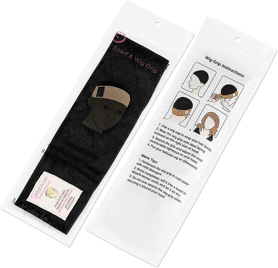 Dreamlover Elastic Wig Grip Headband Black 2 PCS | Adjustable Secure ...