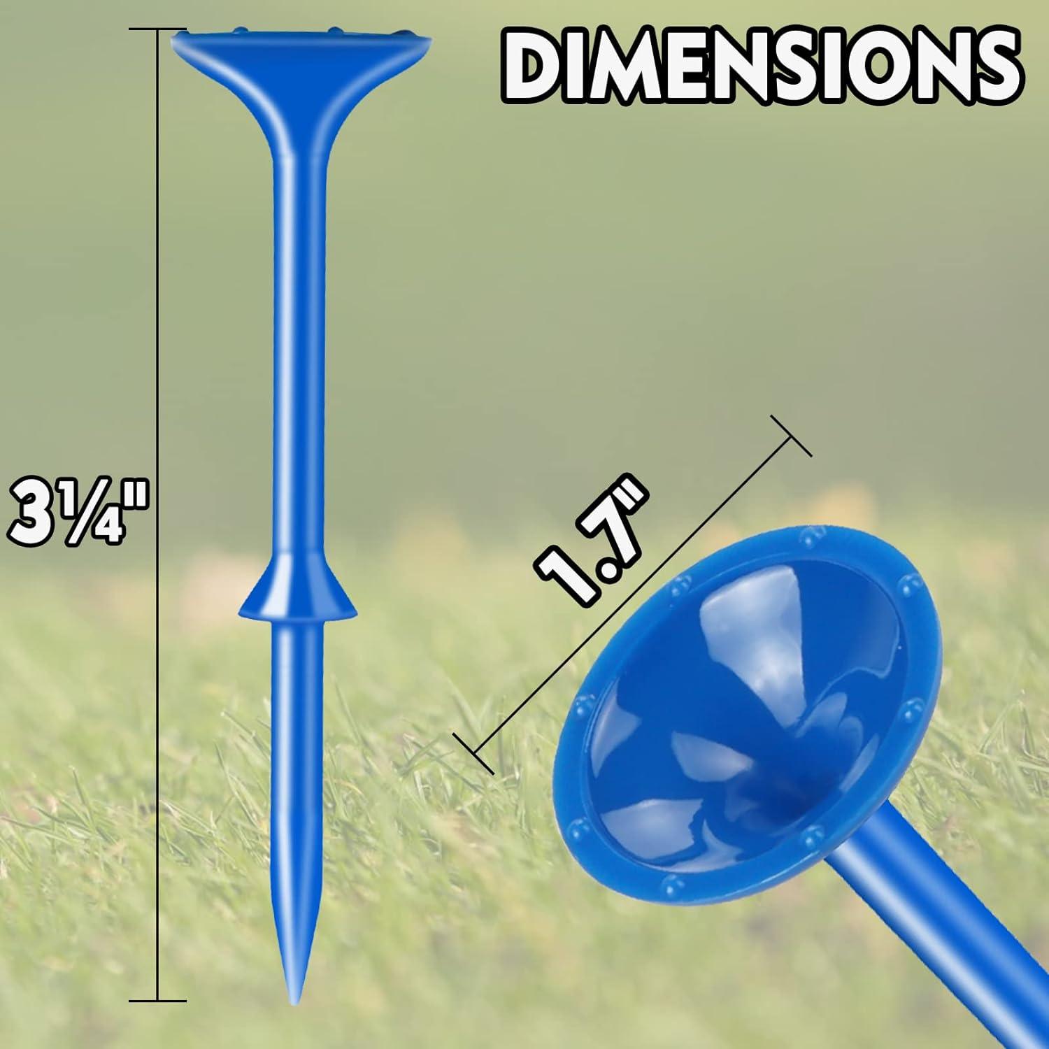 Kamitty Plastic Unbreakable Golf Tees 3 1/4 - Pack of 50 Blue Step with ...
