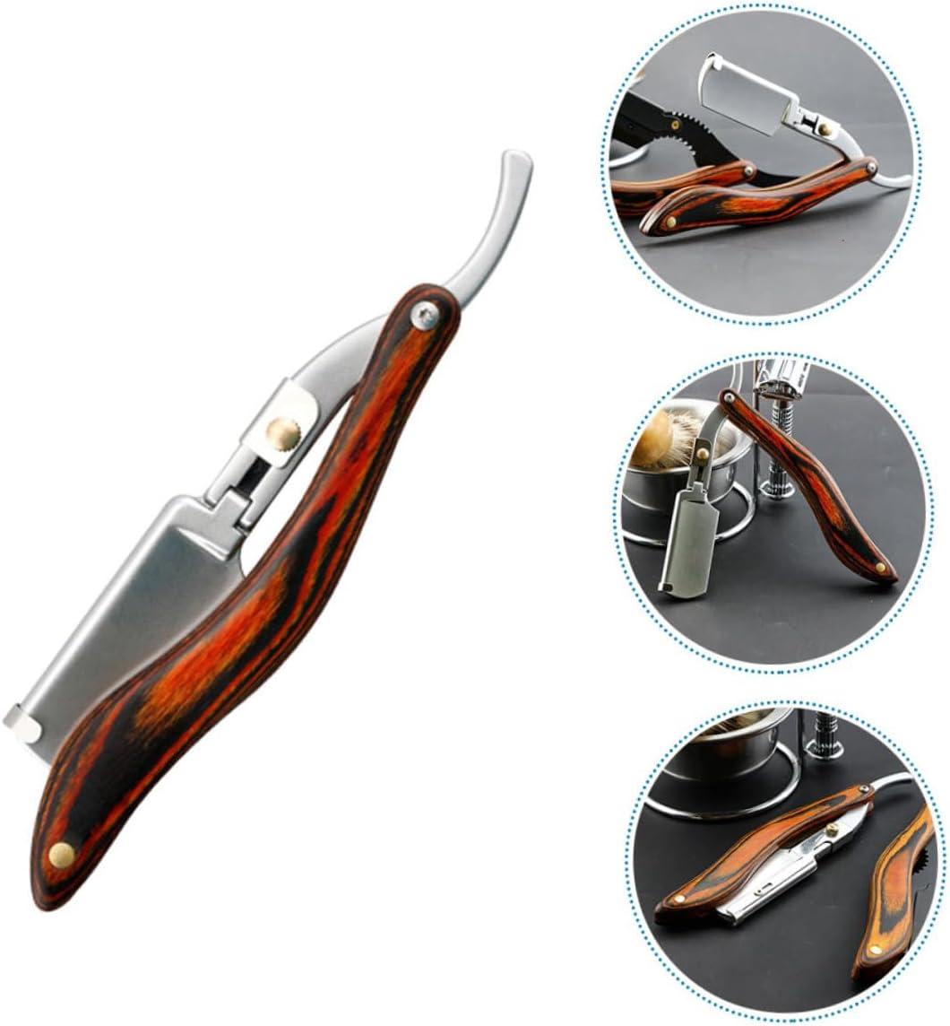 Frcolor Folding Safety Razor for Men - Collapsible Straight Razor ...