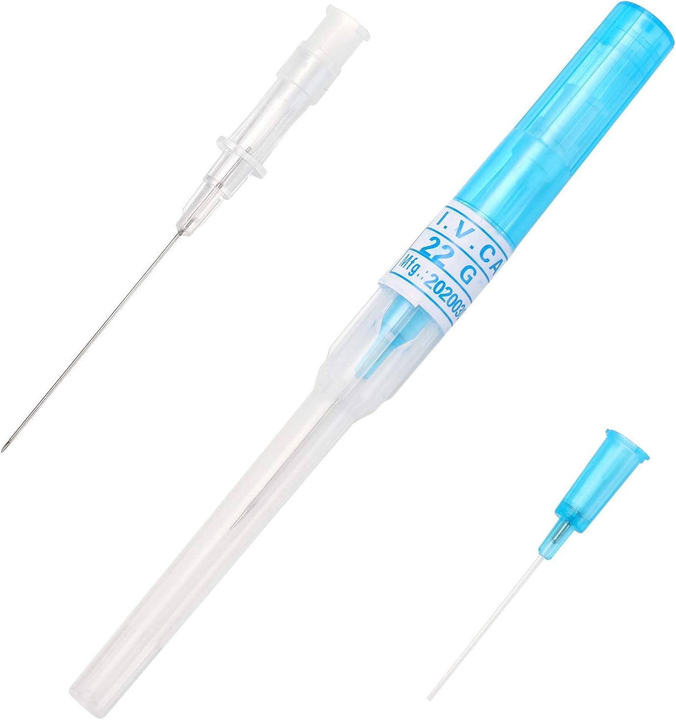 20PCS 22G IV Catheter Needles - Disposable Stainless Steel Piercing ...