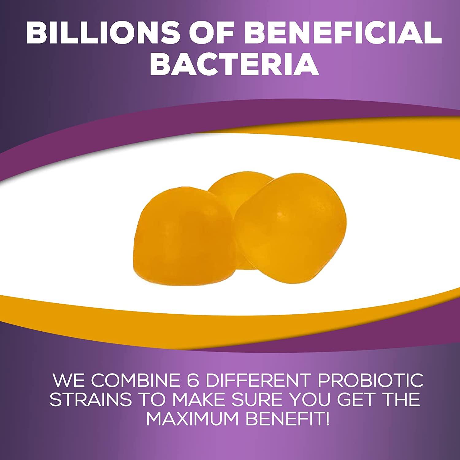 Daily Probiotic Gummies Extra Strength, 5 Billion CFU Probiotics for ...