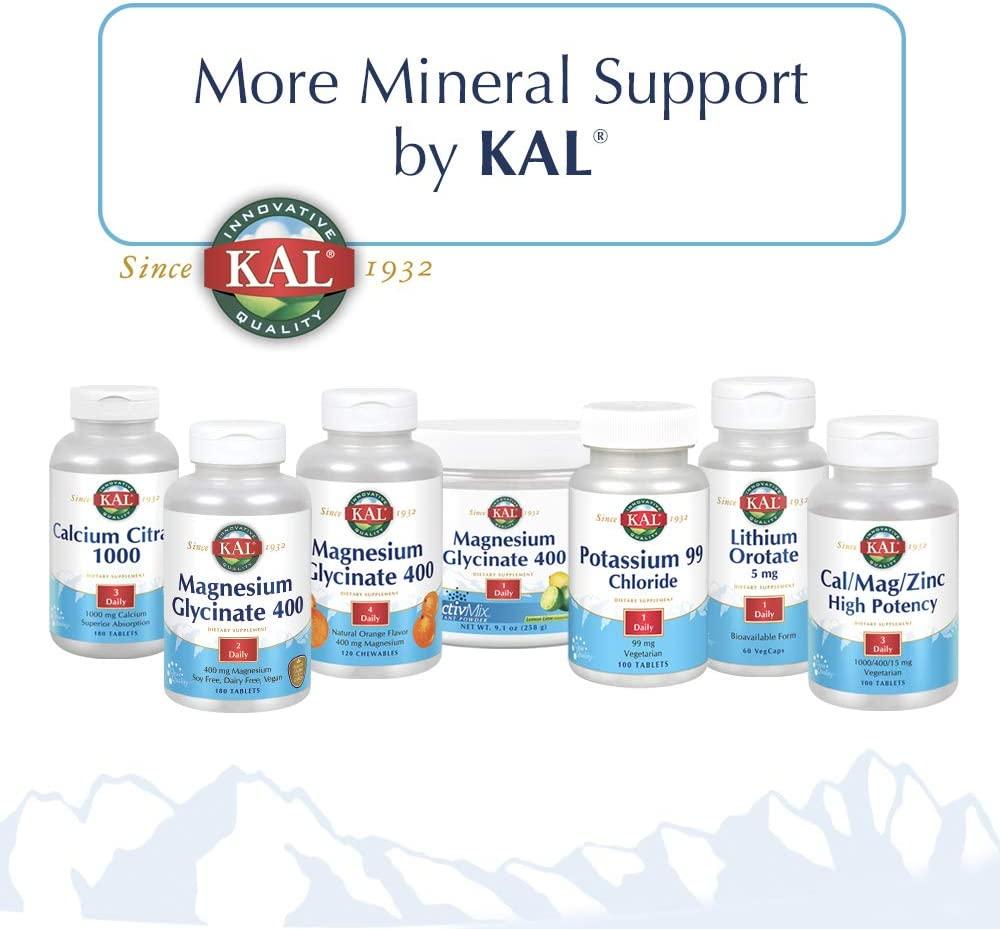KAL Zinc 15+ with Betaine HCL & Trace Minerals - 100 Tablets for Immune ...