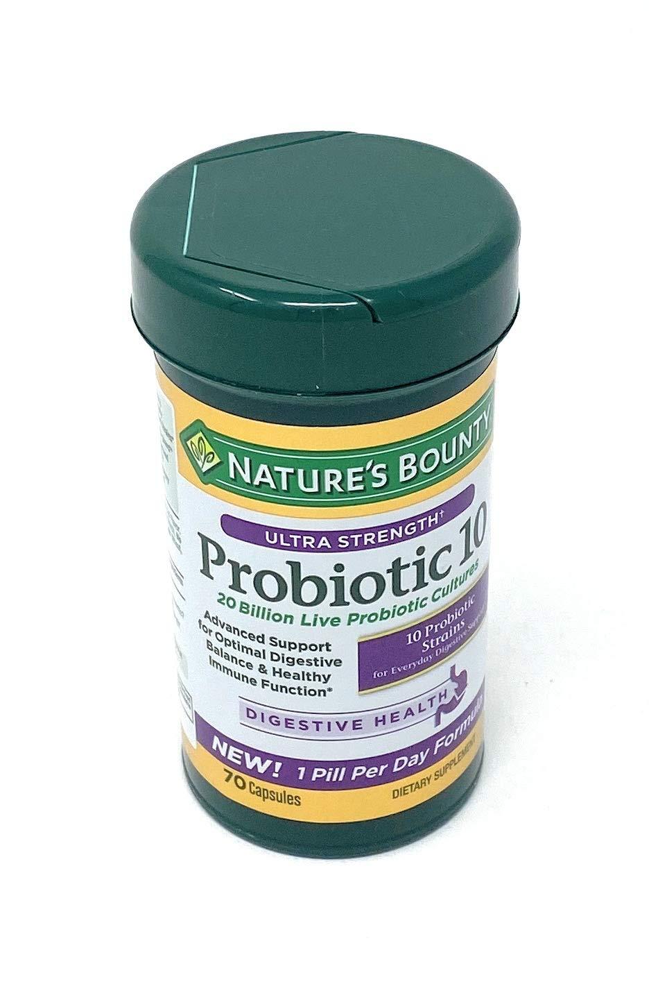 Nature's Bounty Ultra Strength Probiotic 10 - 70 Capsules | Digestive ...