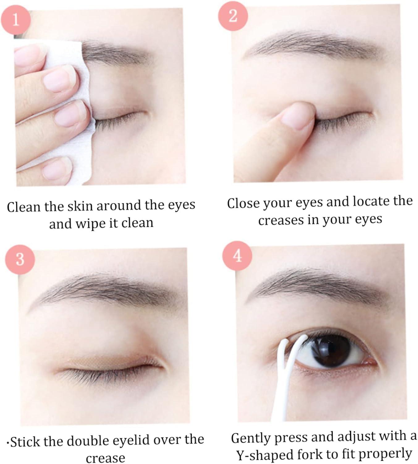 Eyelid Lifter Strips Kit Invisible Self-Adhesive Double Eyelid Tapes ...