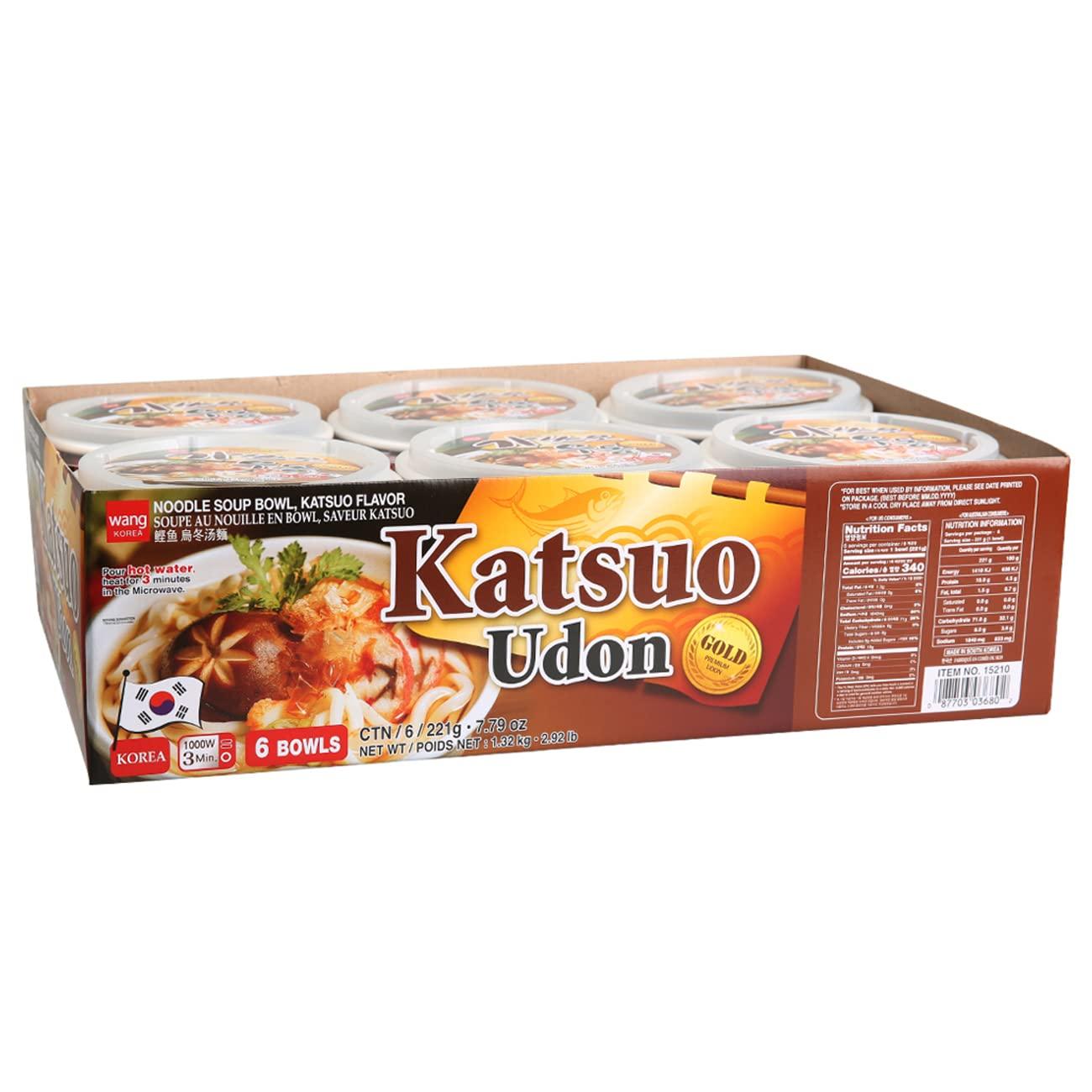 Wang Katsuo Udon Bowl - Rich and Sweet Noodles for Slurping - 7.79oz ...