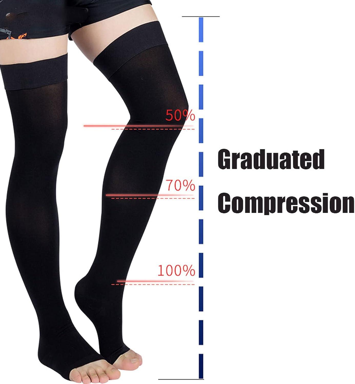 Men's Medical Compression Stockings 20-30 mmHg Open Toe - Edema ...