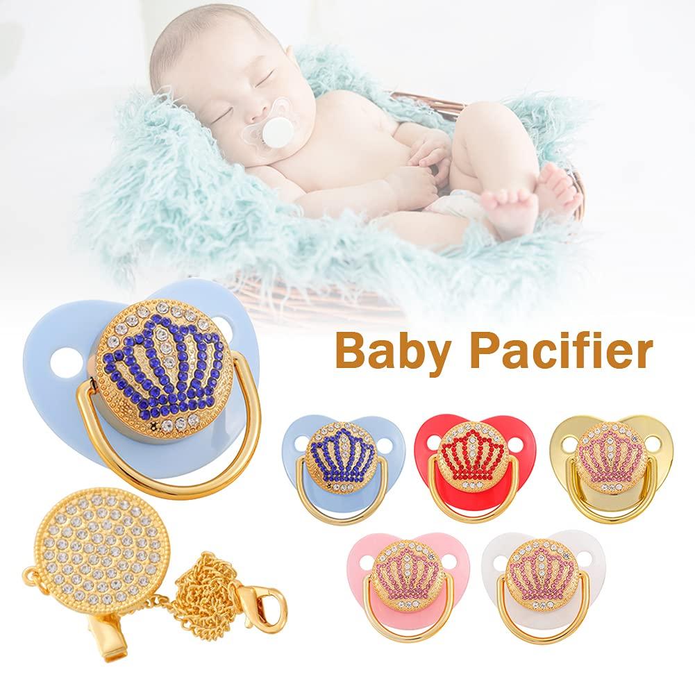 Kisbeibi Baby Pacifier - Liquid Silicone Cute Pacifier with Diamond ...