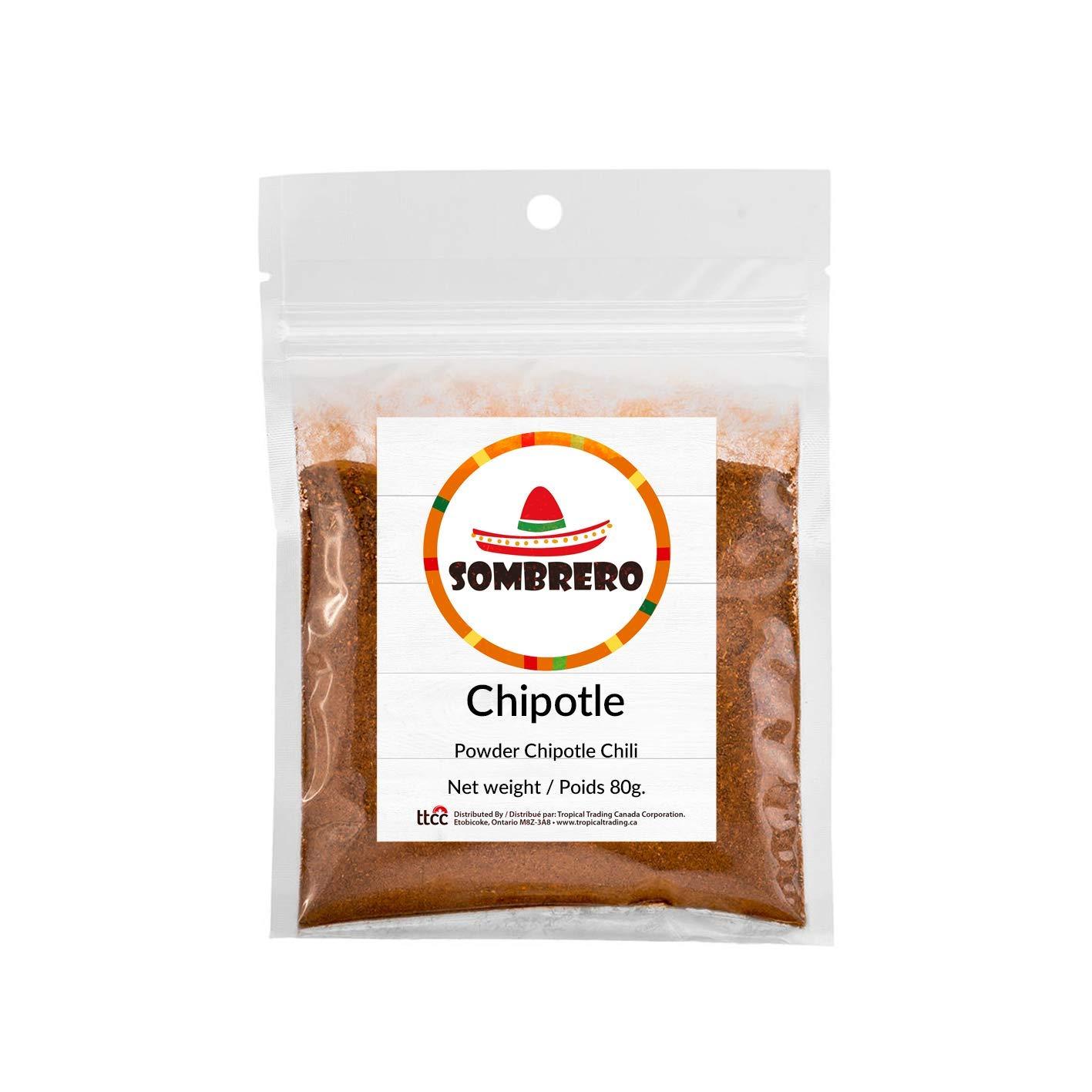Dried Chipotle Chili Powder 80gr by Sombrero. Medium-high Heat and ...