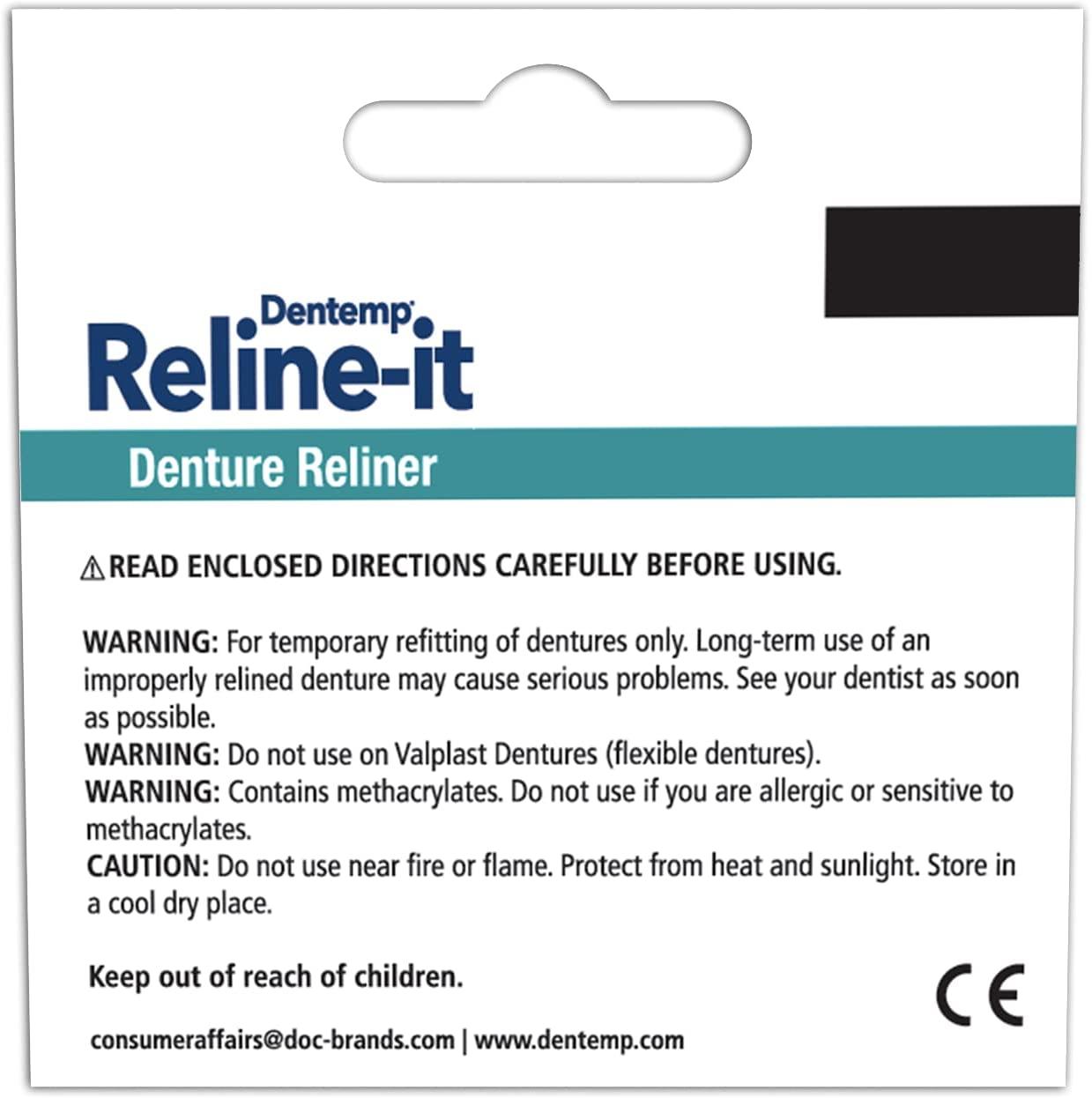 Dentemp Reline-It: Easy-to-Use Denture Reliner for a Comfortable Fit ...