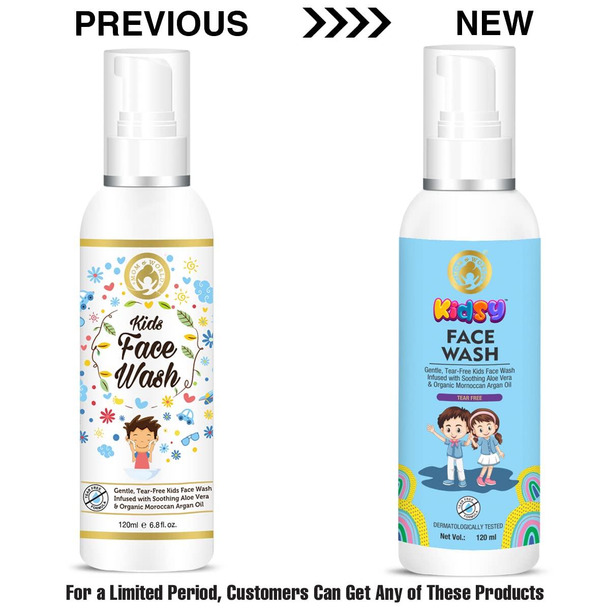 Buy Mom & World Kids Face Wash - Tear Free 120ml | No SLS Paraben ...