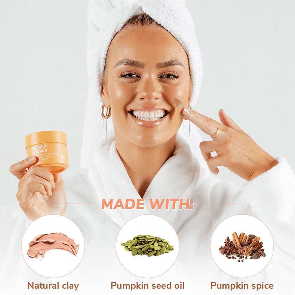 Pumpkin Spice Clay Enzyme Facial Mask - 3.5 oz | Pore Minimizer, Acne ...