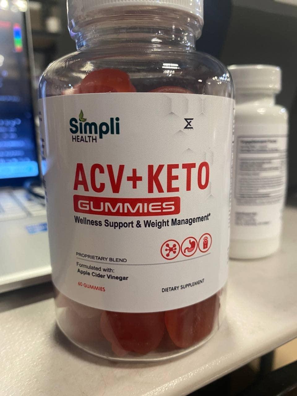 Simpli ACV Ketos Gummies 60 Count (2 Pack) - Health-Boosting Apple ...