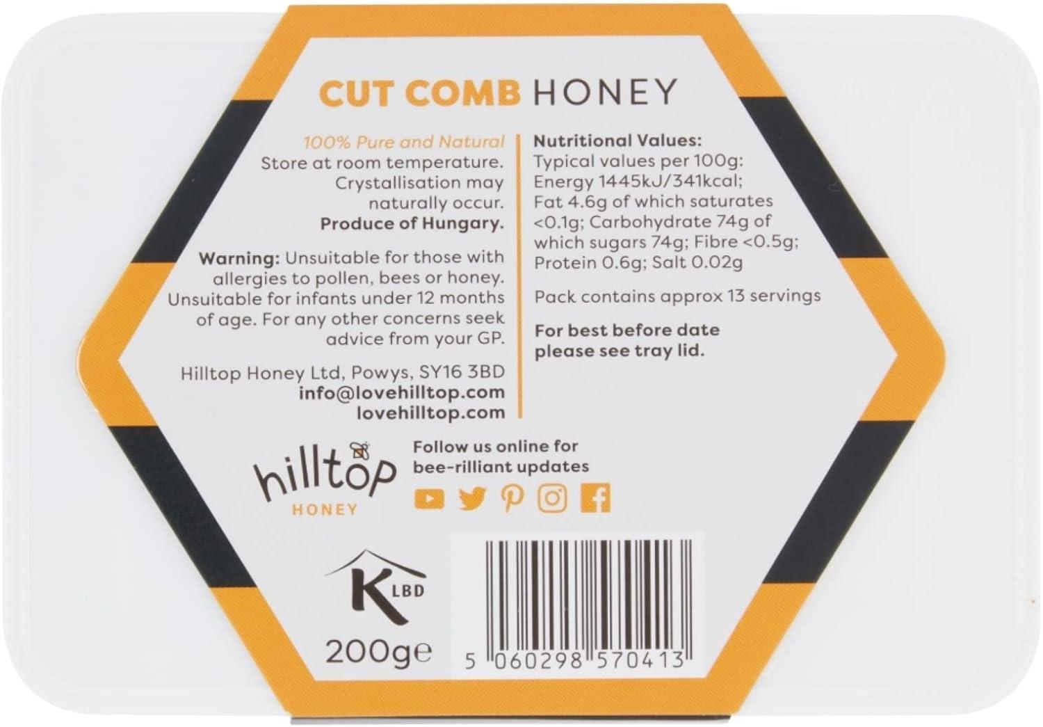 Hilltop Honey Cut Comb Slab 200g - Pure & Natural | Premium Quality ...
