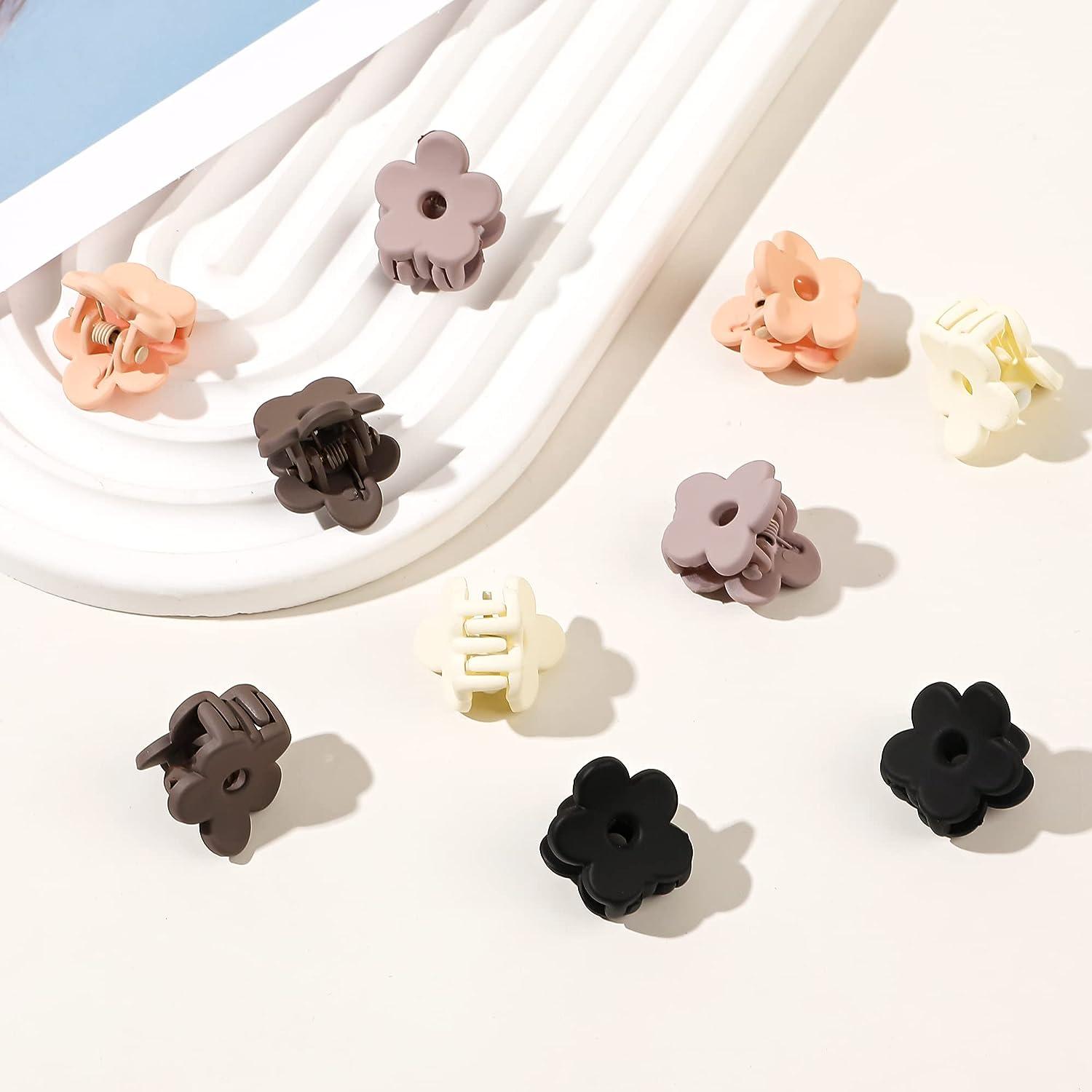 Mini Flower Claw Hair Clips for Women & Girls - Strong Hold Tiny Clips ...