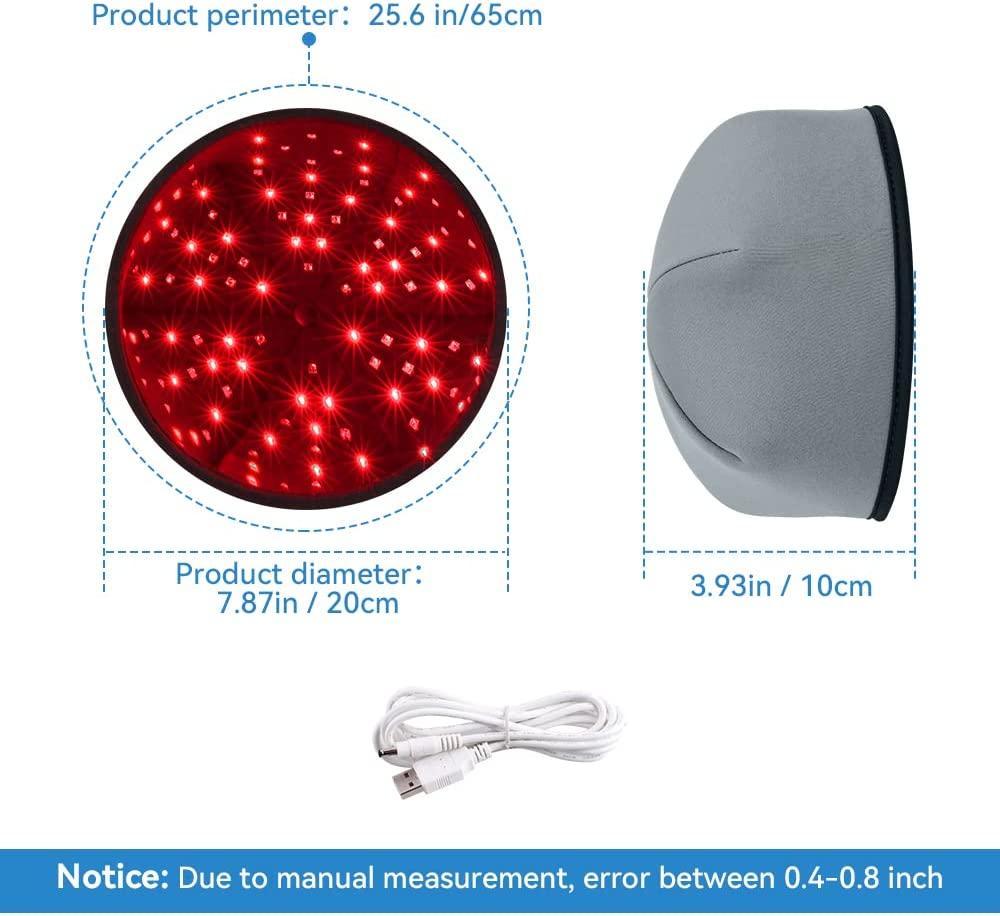 Red Light Therapy Head Cap - 660nm Red & 850nm Infrared Wavelength LED ...