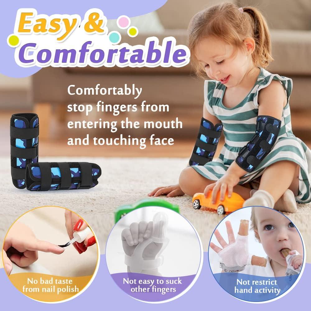 Kids Thumb Sucking & Nail Biting Treatment - Finger Guard Gloves for ...