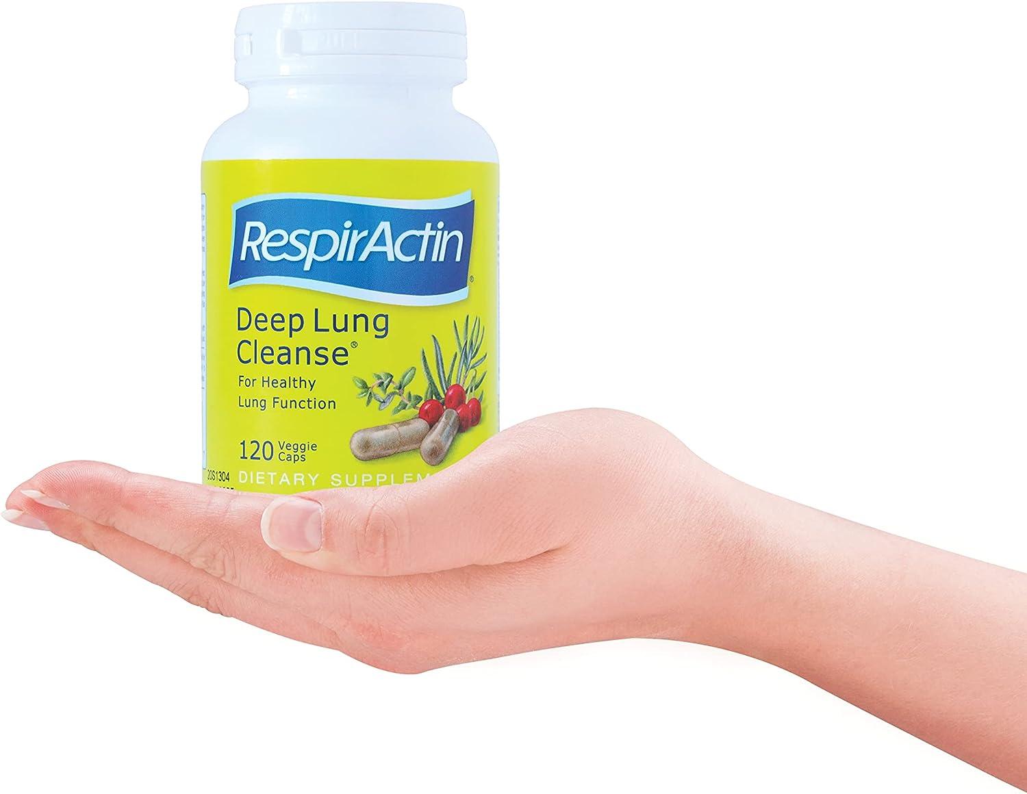 RespirActin Deep Lung Cleanse Veggie Caps - Herbal Respiratory System ...