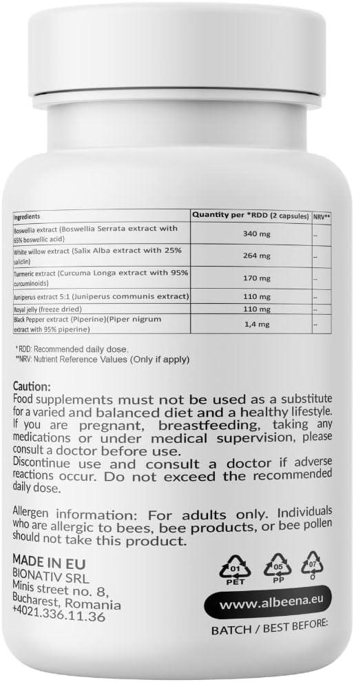 Arthritis Pain Relief: Joint Formula Forte with Royal Jelly & Curcumin ...