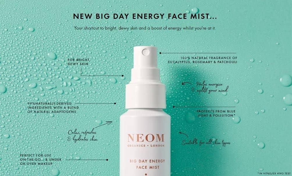 NEOM- Big Day Energy Face Mist 75ml | Calms Refreshes & Energises ...