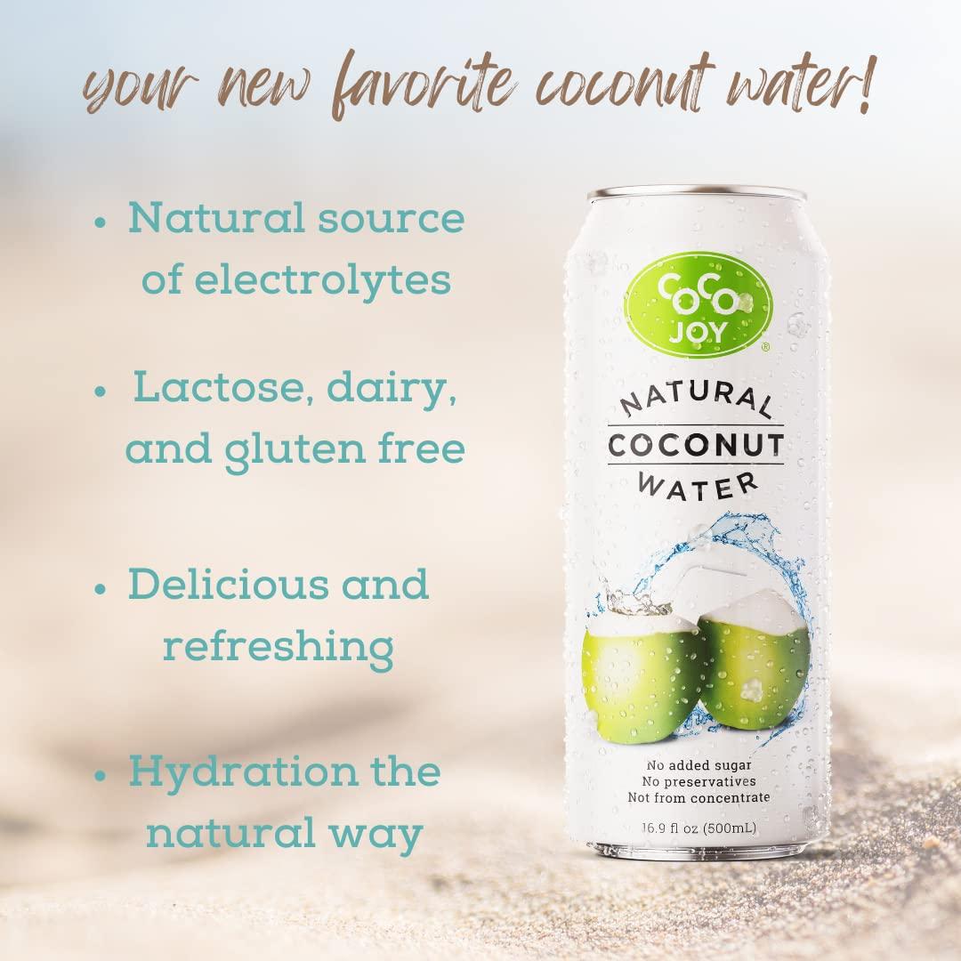 CoCo Joy Natural Coconut Water 100% Coconut Water Fresh Low-Calorie ...