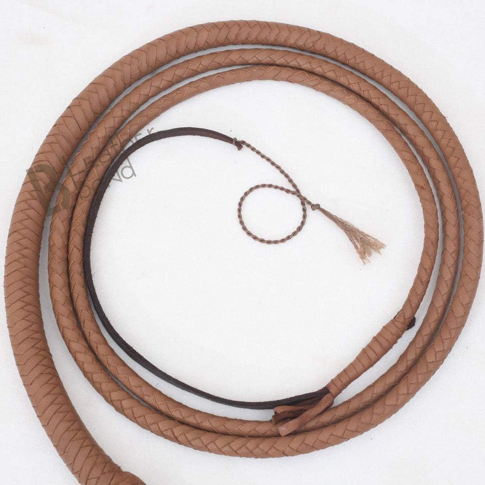 9ft 8 Plait Natural Tan Brown Leather Bullwhip | Indiana Jones Style ...