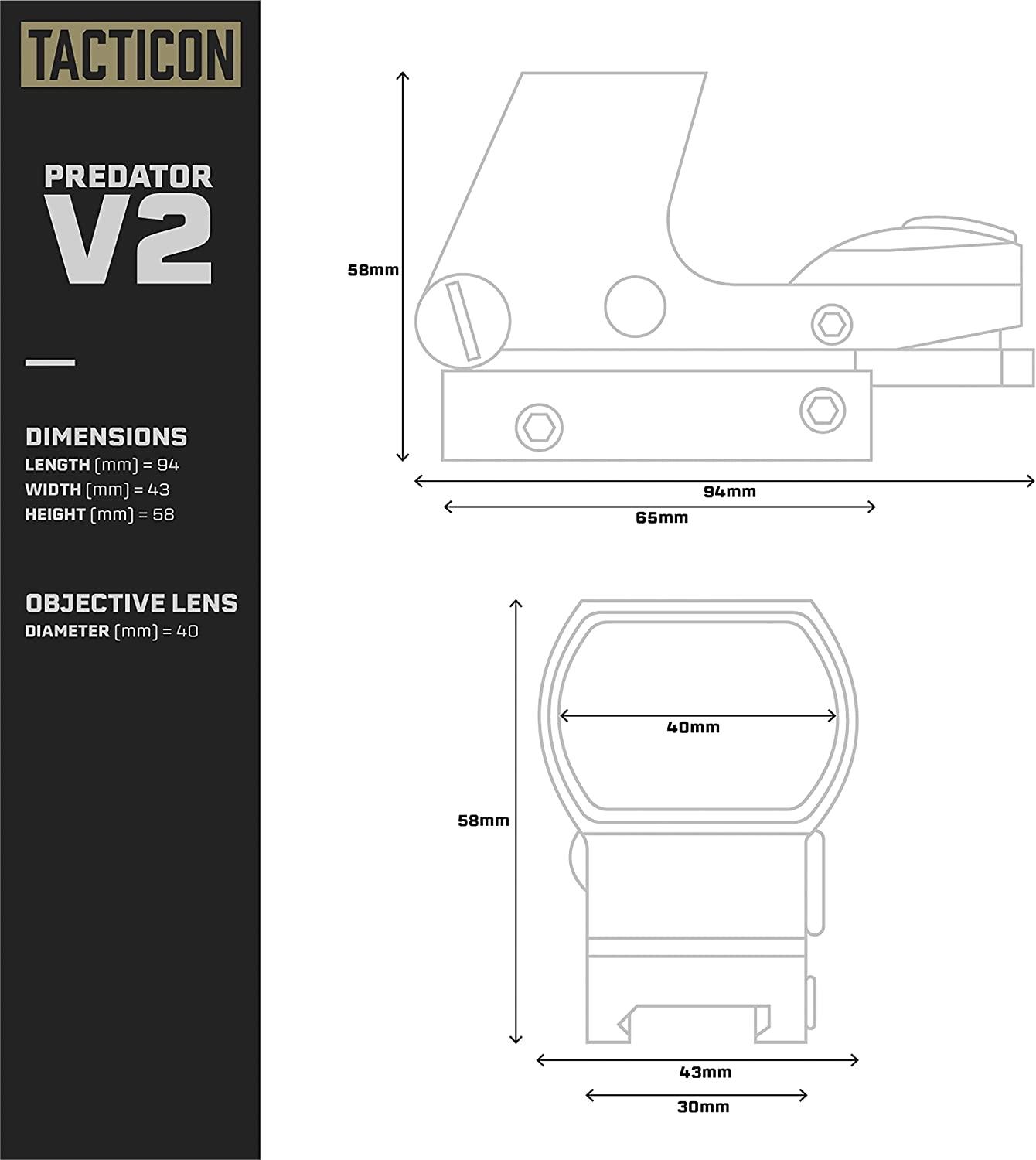 Predator V2 Reflex Sight with 45 Degree Offset Mount | Combat Veteran ...