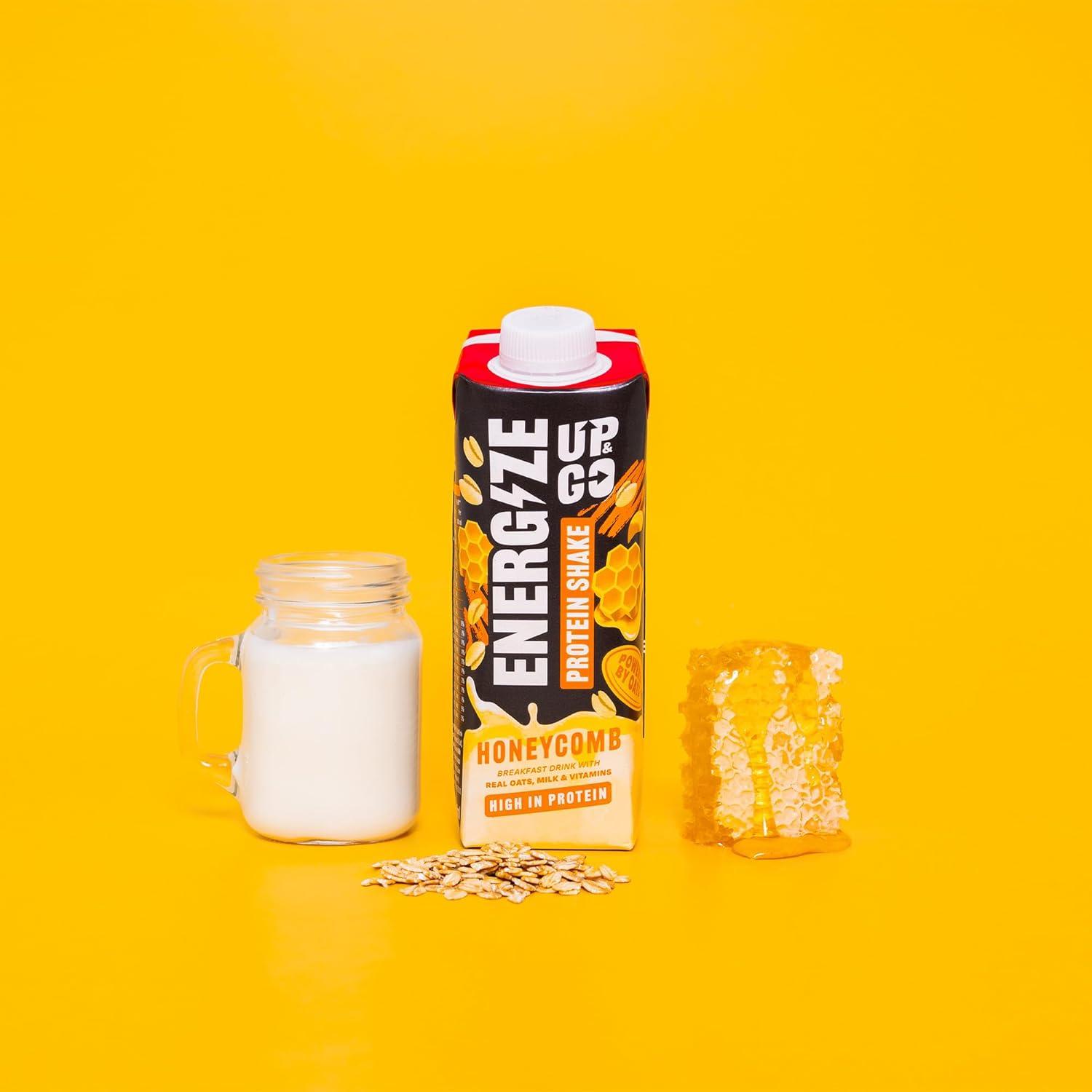 UP&GO Energize Honeycomb Protein Breakfast Shake (350ml x 8 Bottles ...