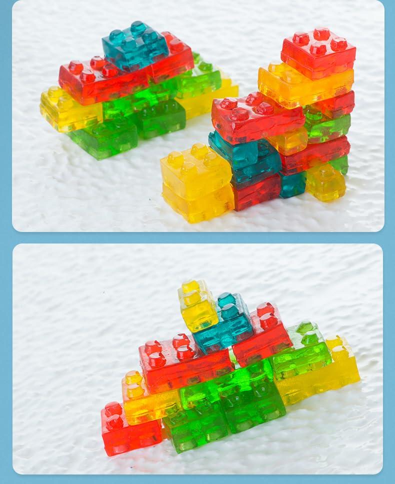 AMOS 4D Edible Fruit Rubber Building Blocks 100g Bag | Perfect for Kids ...