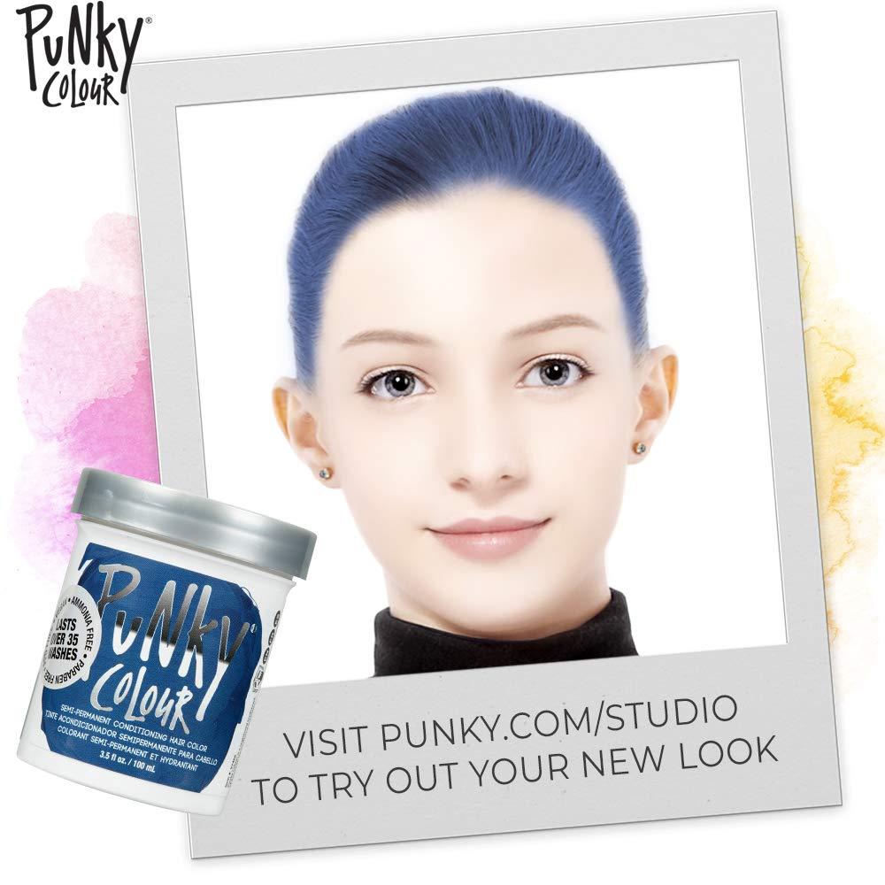 Punky Midnight Blue Semi Permanent Hair Color - Vegan, PPD & Paraben ...